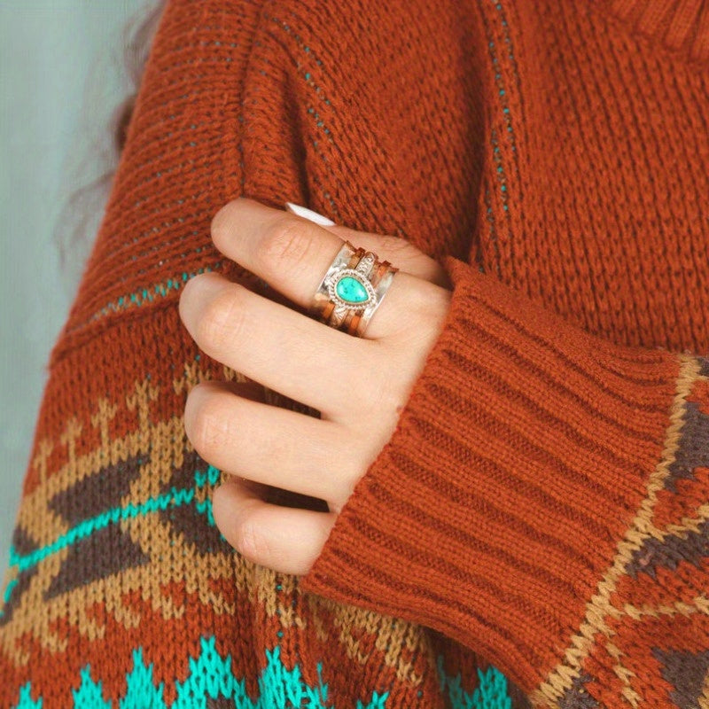 Bohemian Vintage Turquoise Ring – Maria & Harolds Jewels