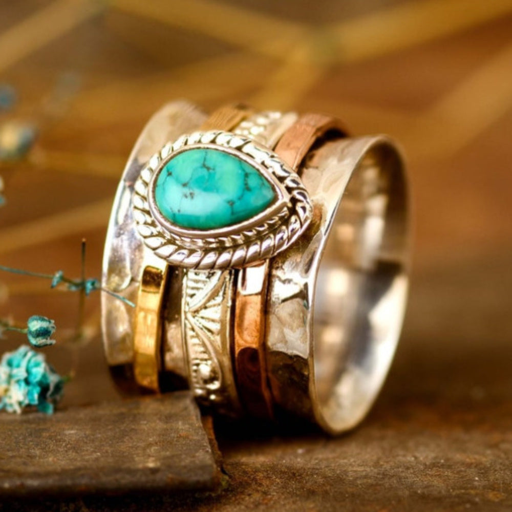 Bohemian Vintage Turquoise Ring – Maria & Harolds Jewels