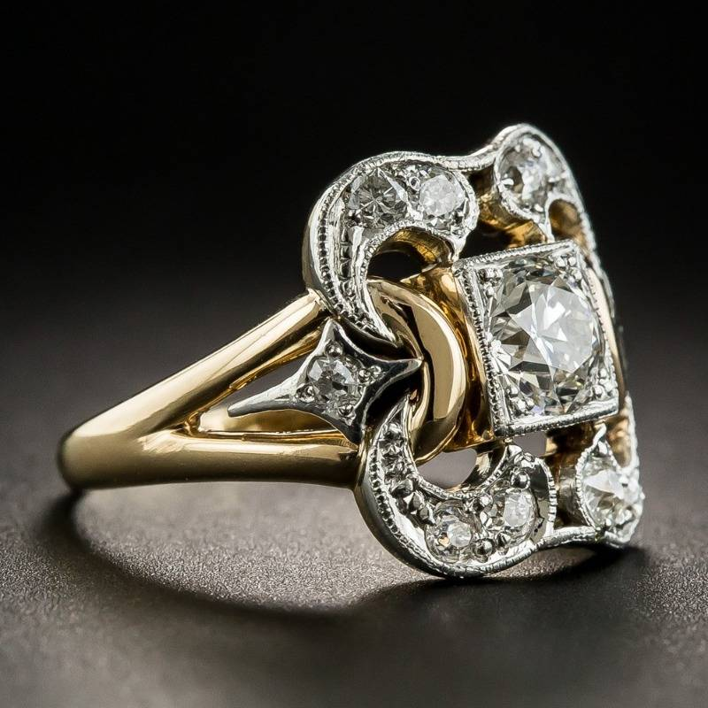 Vintage Zirconia Gold Ring – Maria & Harolds Jewels